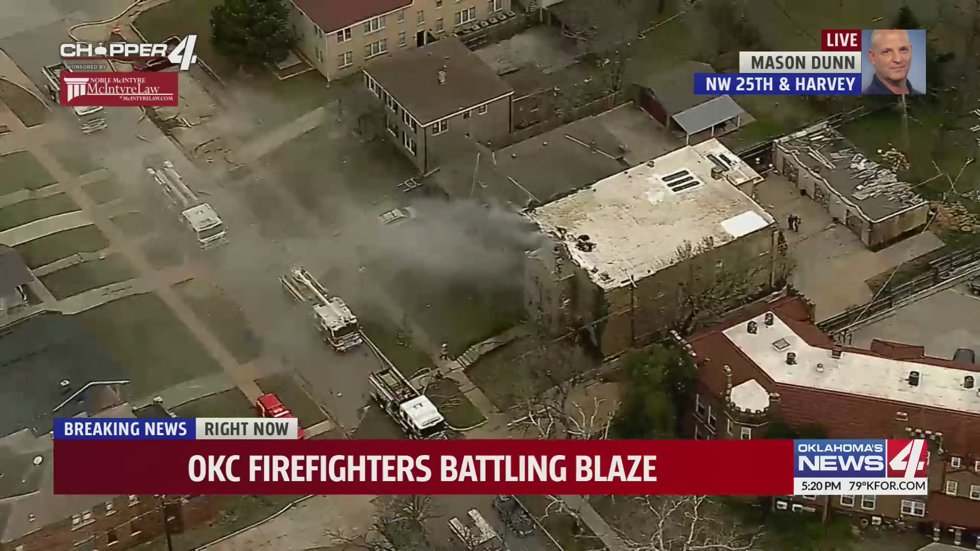 OKC firefighters respond to apartment fire in NW OKC