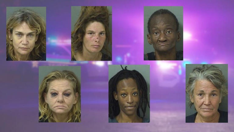 Six women arrested in West Palm Beach prostitution sting, police say Six women arrested in West Palm Beach prostitution sting, police say