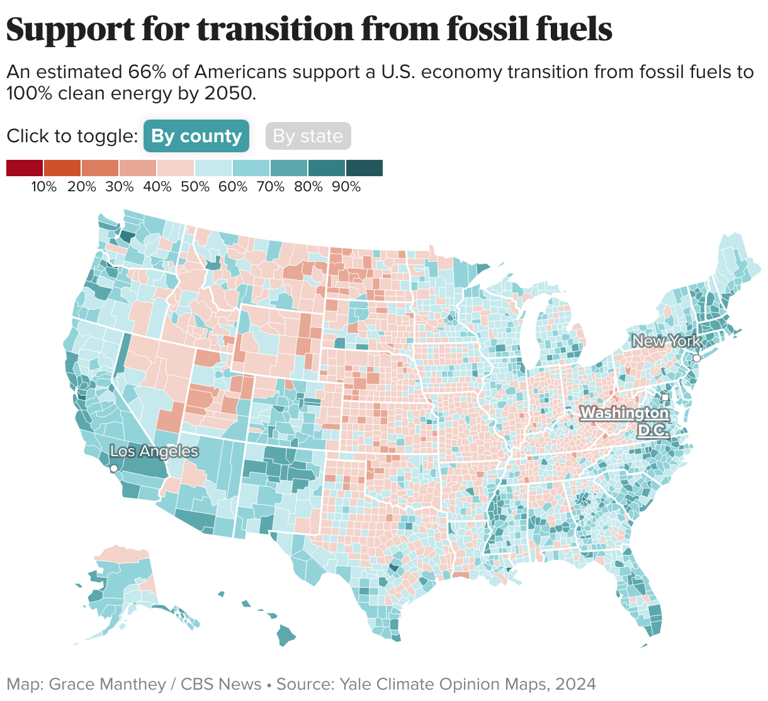 Maps show support for climate policies, as EPA rolls back protections