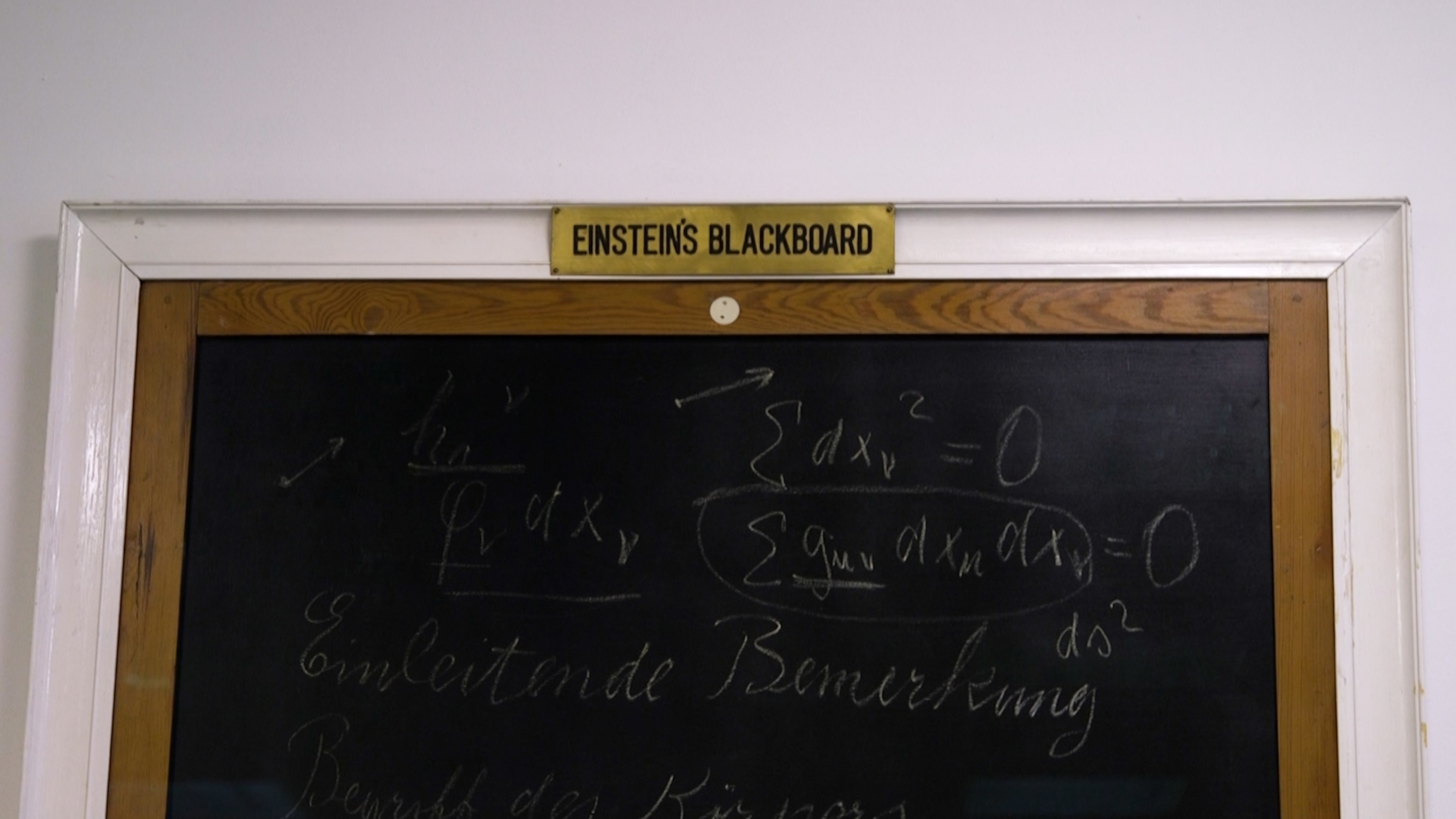 Albert Einstein’s signed blackboard from Nottingham University