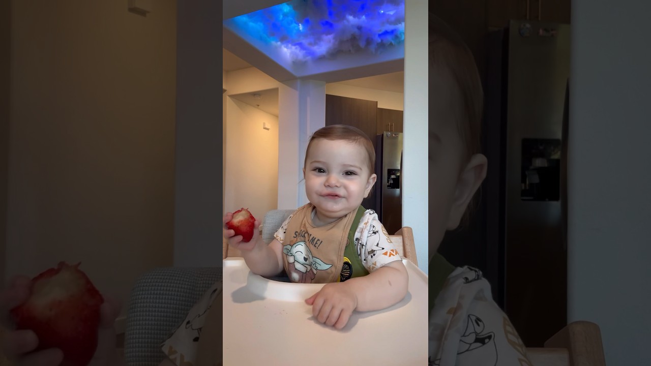 Family joins in on viral video fun to see how baby acts alone