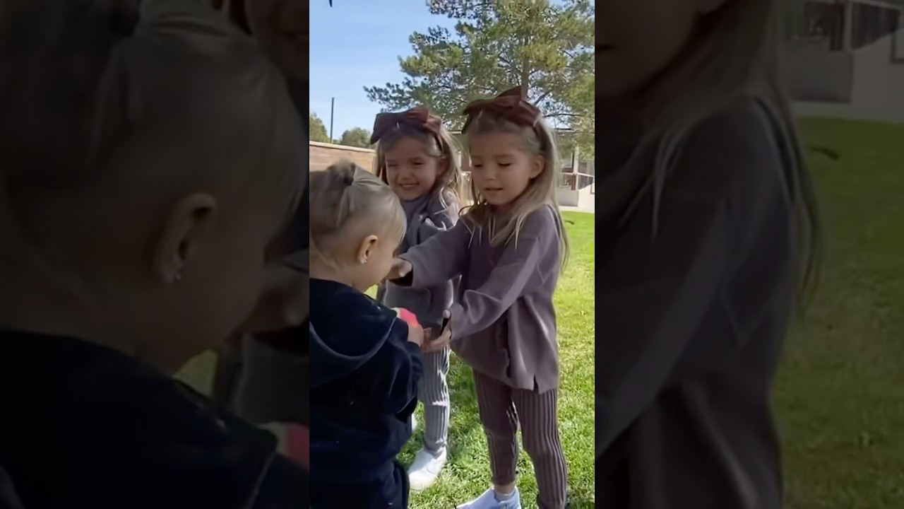 Could baby Halston tell her twin sisters apart? 🤔🤗 ️ #taytumandoakley # ...