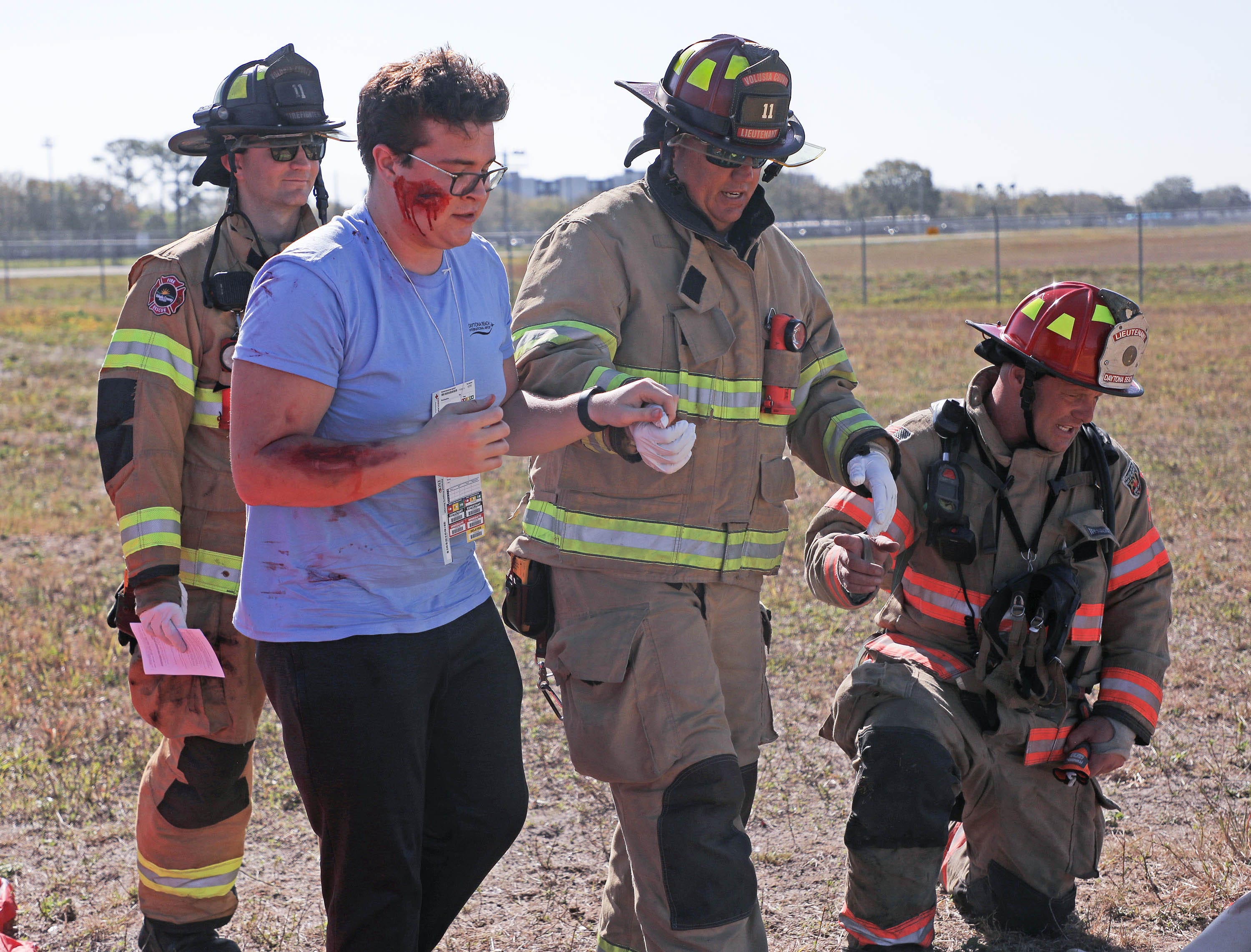 'I can't feel my legs!' Exercise tests Daytona Beach plane crash readiness