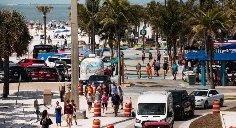 Fort Myers Beach, in storm recovery, in full swing for spring break
