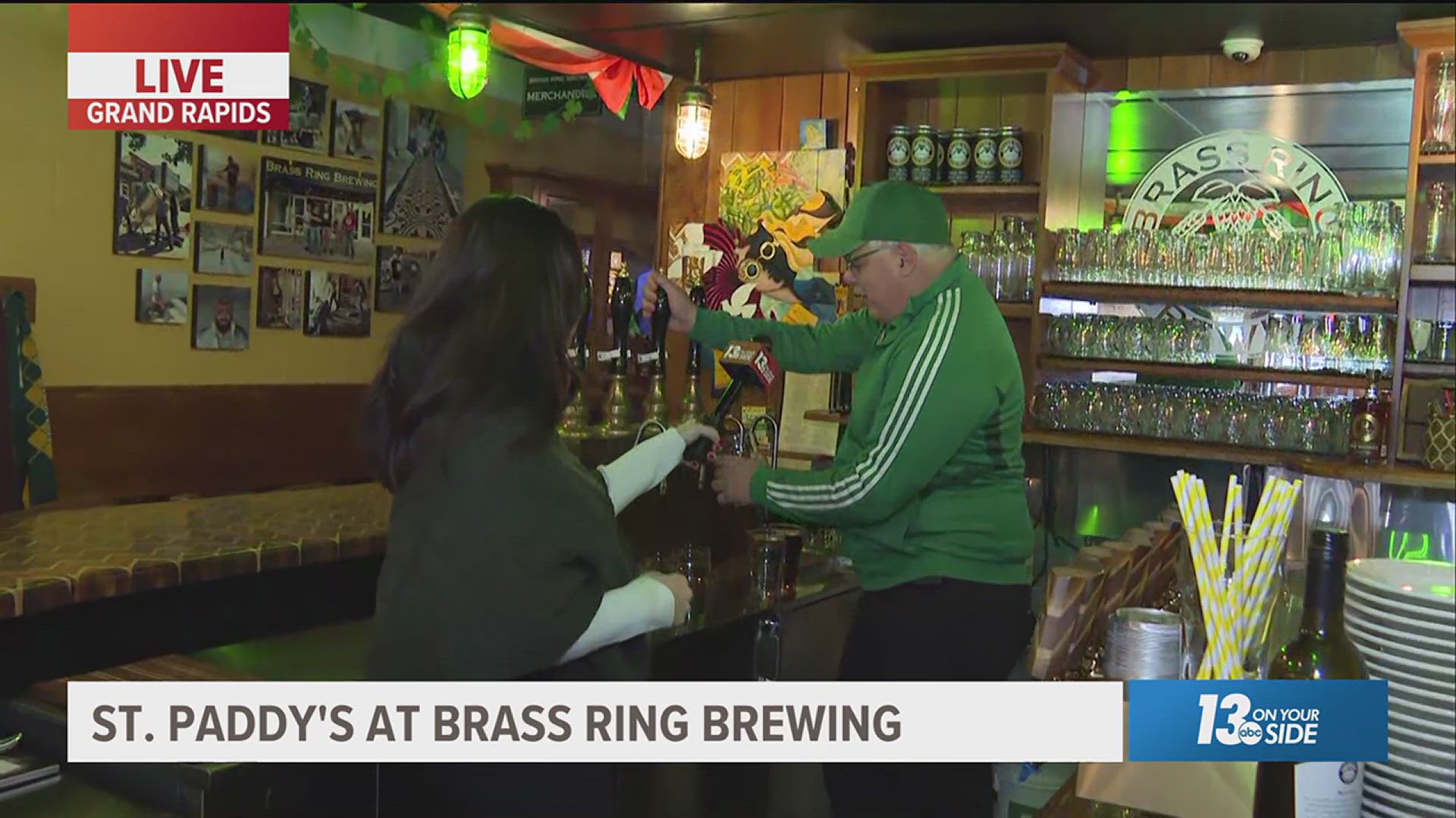 Getting ready for St. Paddy's at Brass Ring Brewing