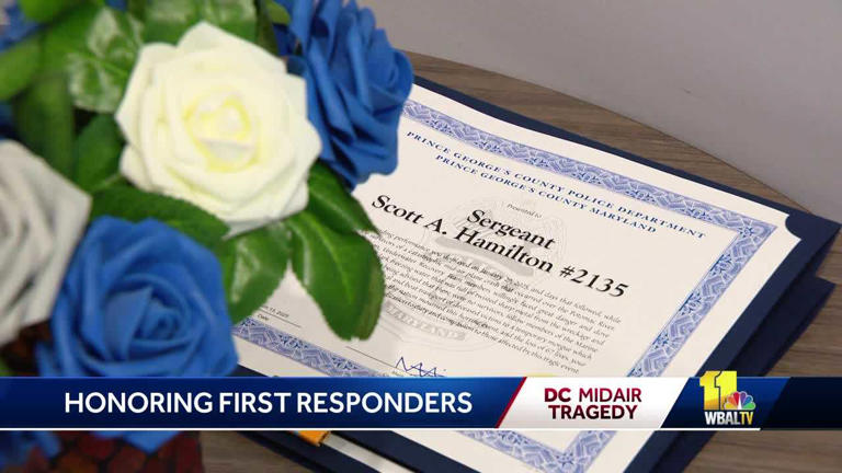 First responders honored for work after plane crash, bridge collapse