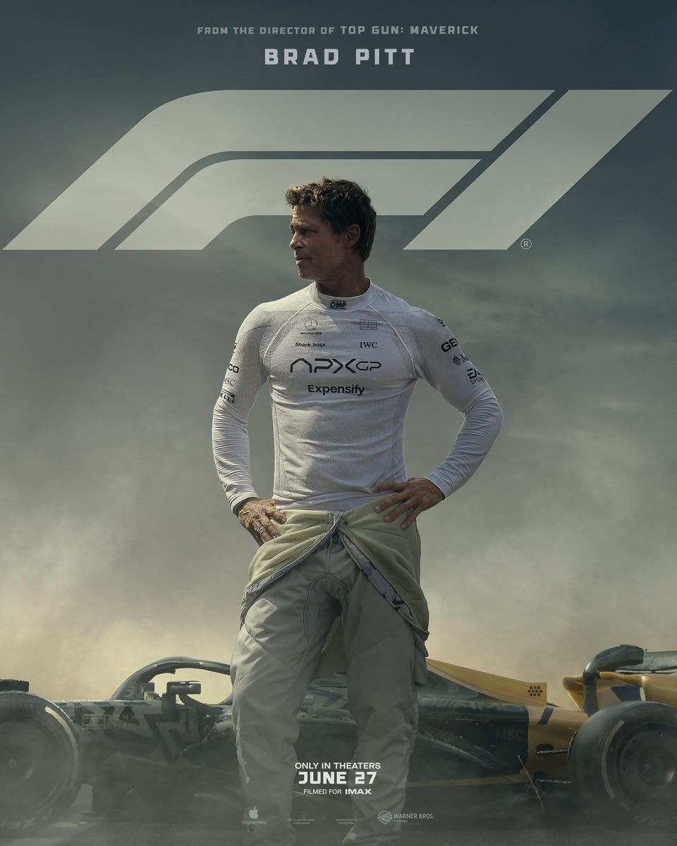 Brad Pitt Stars in Trailer for 'F1' Movie Produced by Lewis Hamilton