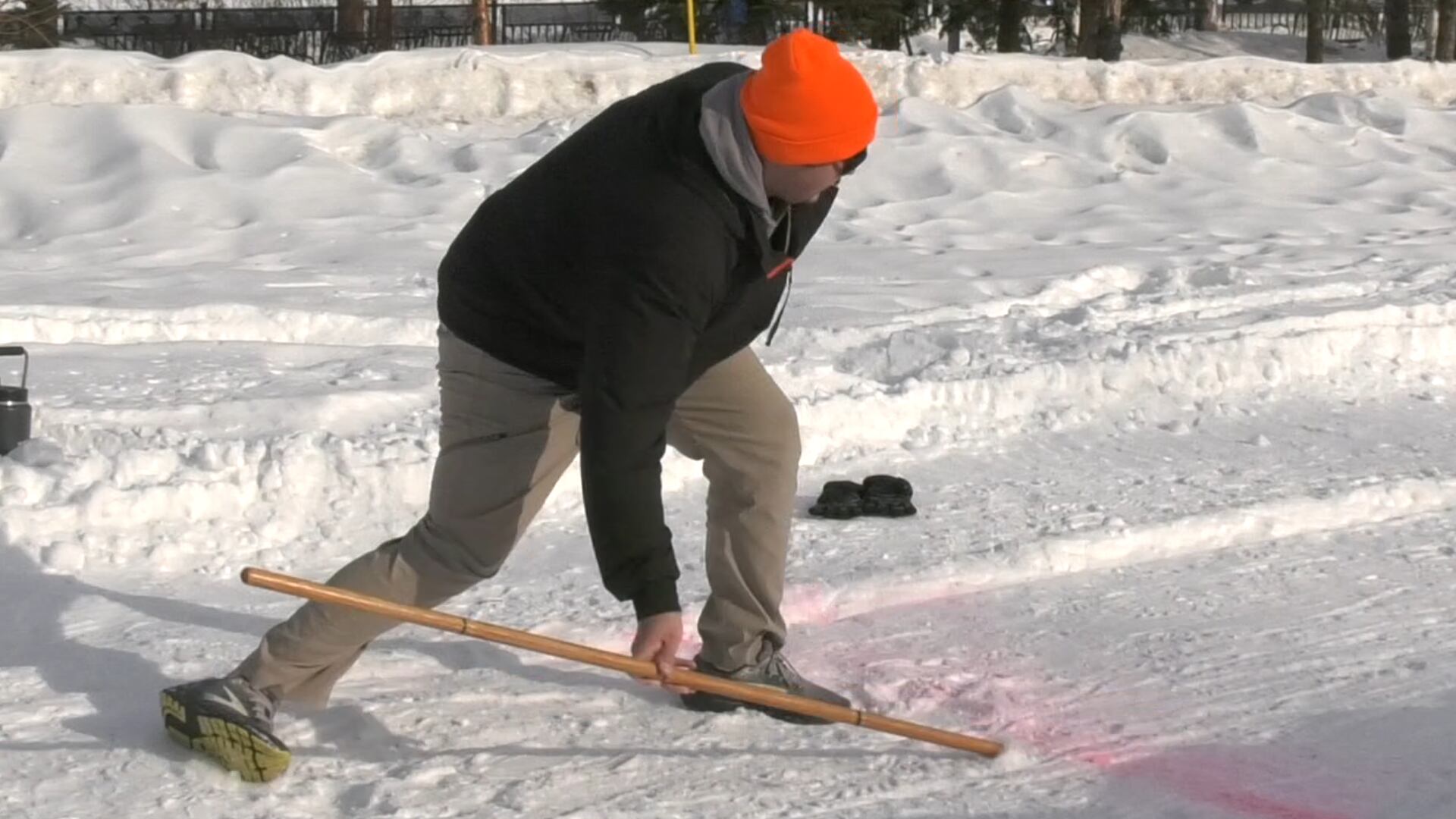 Snow snake event kicks off the 2025 Dena Games in Fairbanks