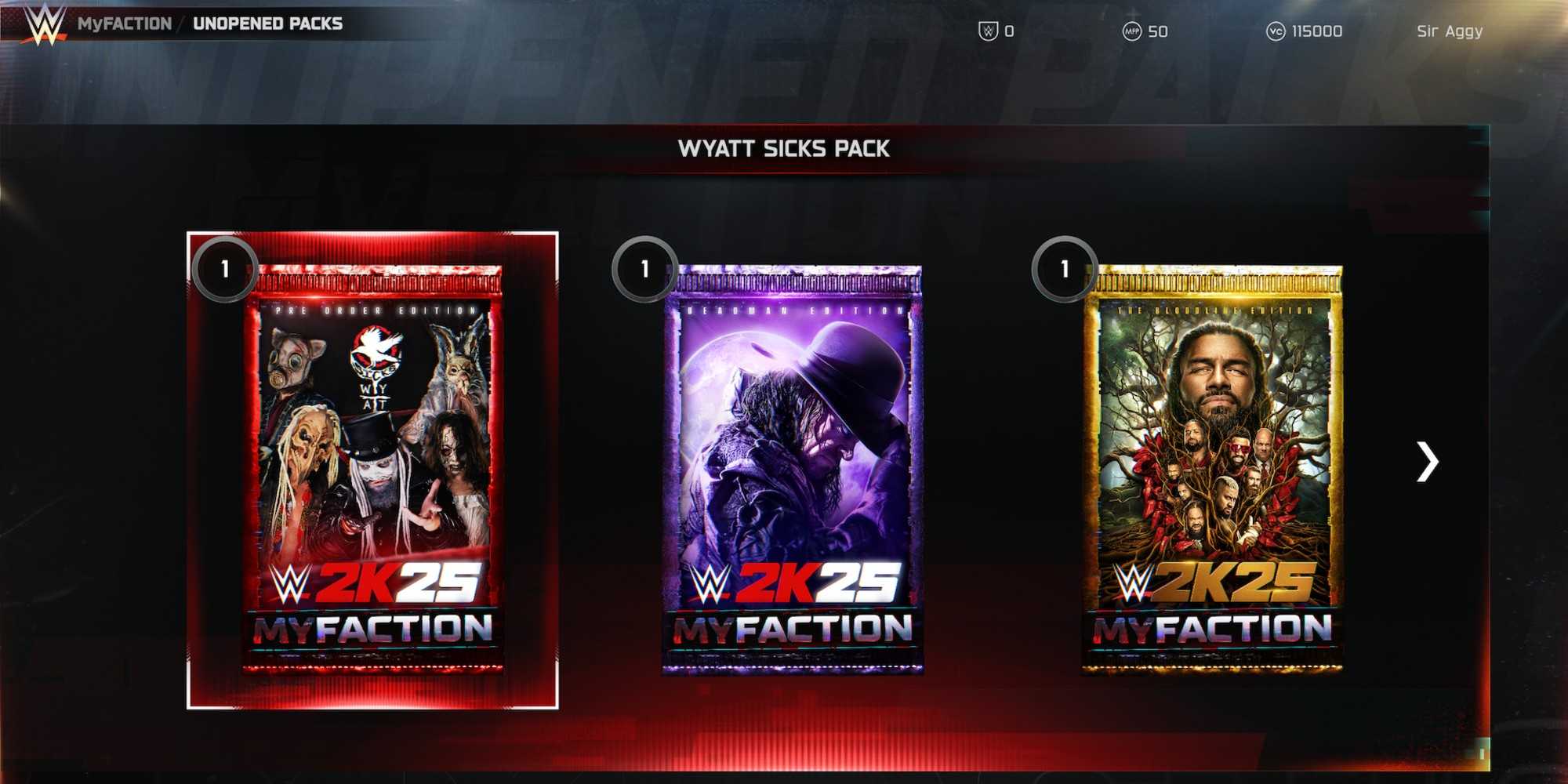 WWE 2K25: How To Get More Packs in MyFACTION Mode