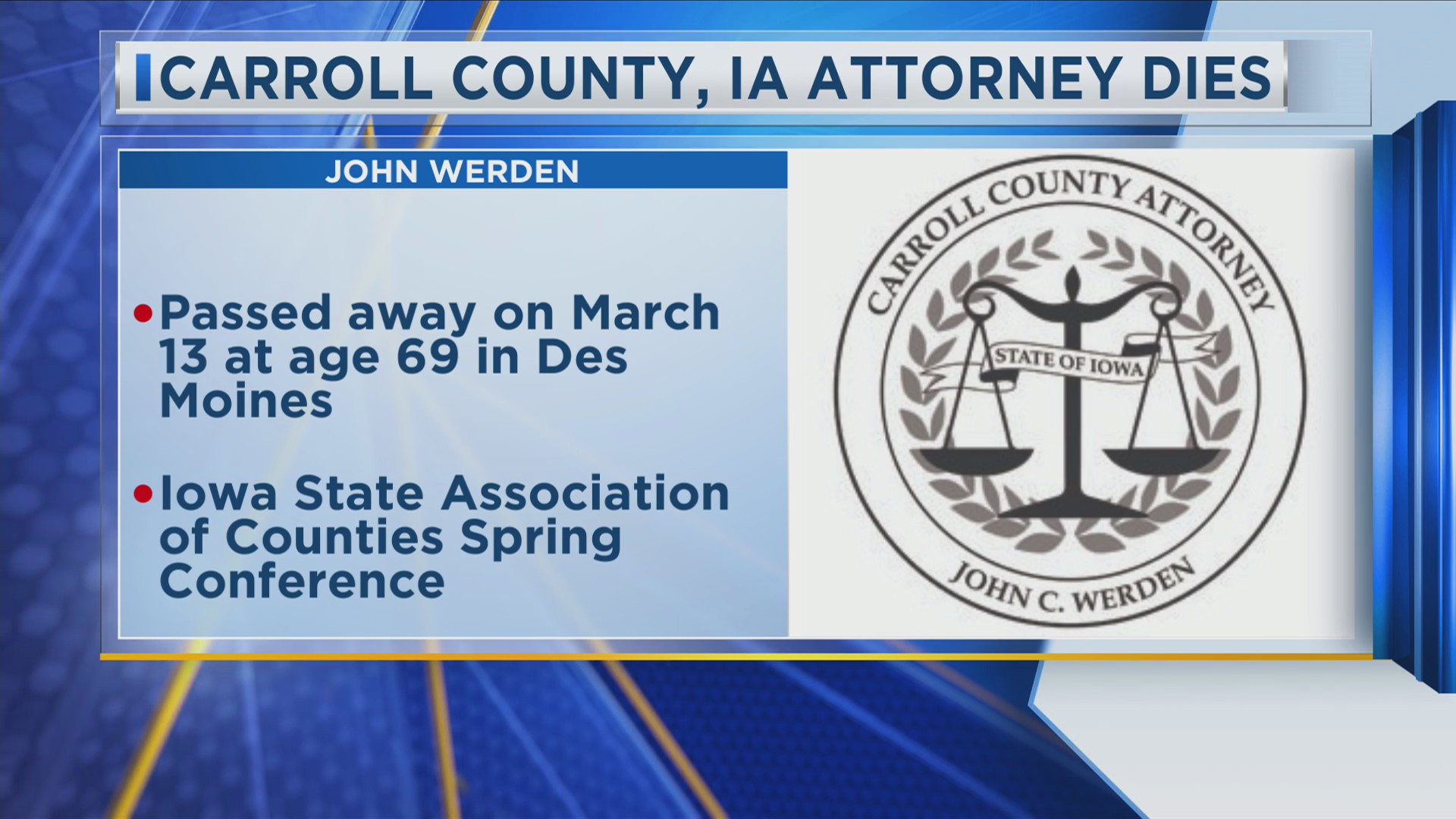 Carroll County Attorney Dies