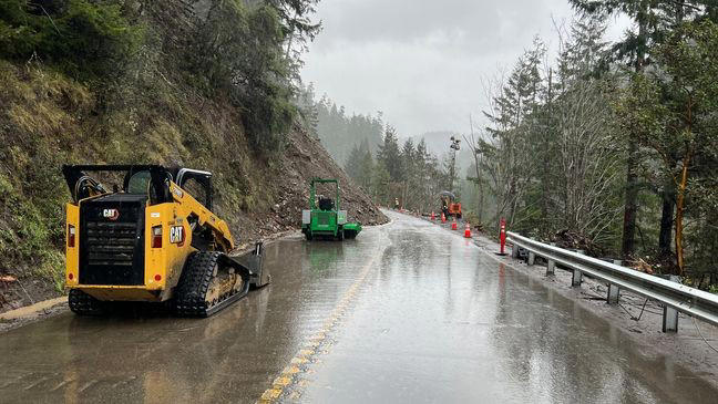 Landslide forces additional closure of State Route 36 on North Coast