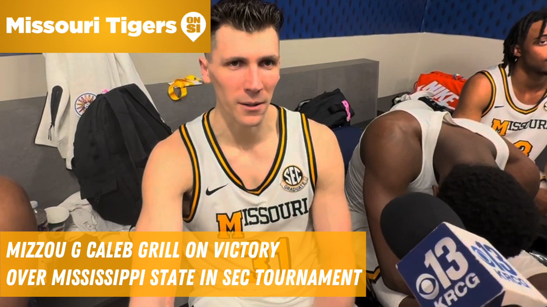 Caleb Grill Reacts to Mizzou's SEC Tournament Win Over Mississippi State