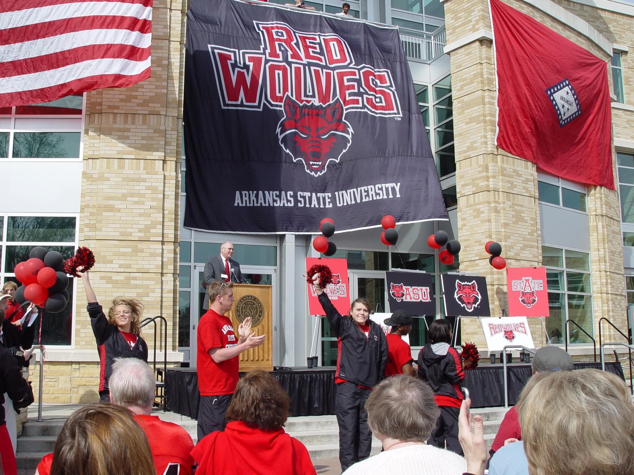 A-State unveils its Red Wolves mascot over 17 years ago