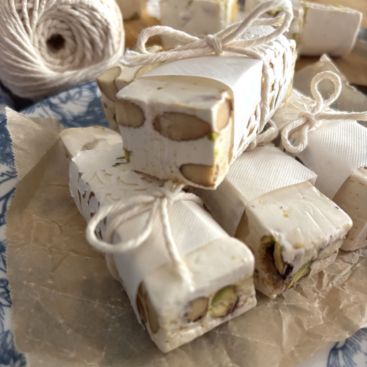 Soft and Chewy Italian Torrone (Nougat)