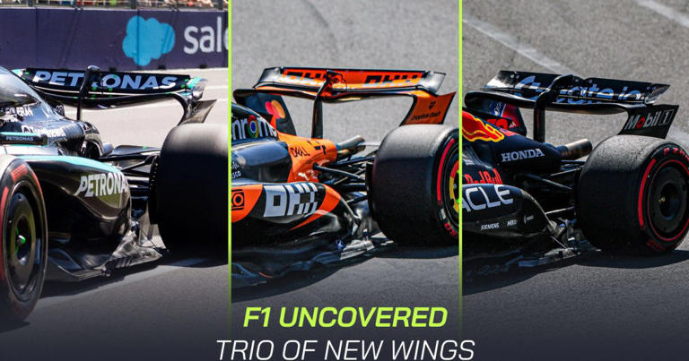 Revealed: The curious new rear wings from McLaren, Red Bull and Mercedes