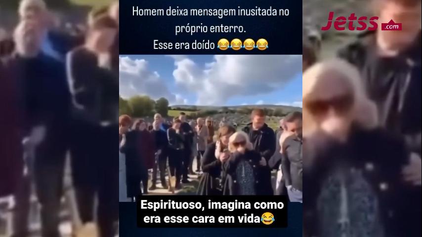 Última piada: homem deixa mensagem engraçada para seu próprio enterro