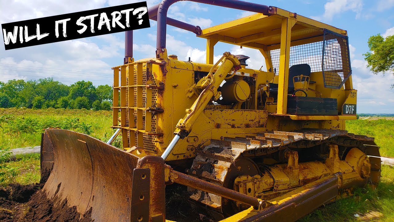 Starting a cheap Caterpillar D7F dozer after 10 years of silence