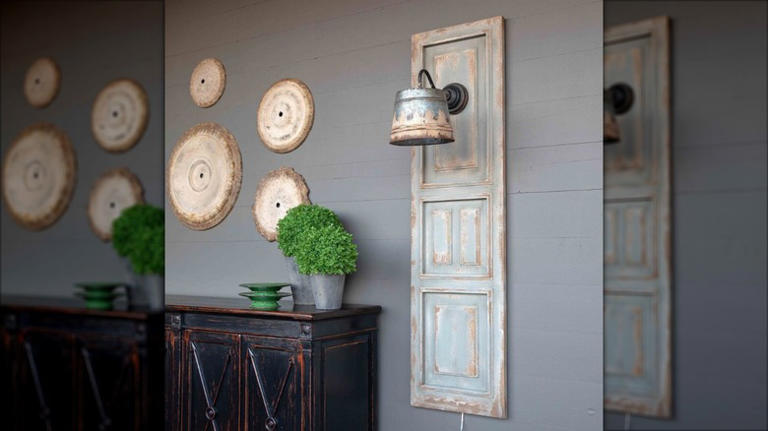 Upcycle An Old Shutter Into A Rustic Accent Lighting Piece To Brighten ...