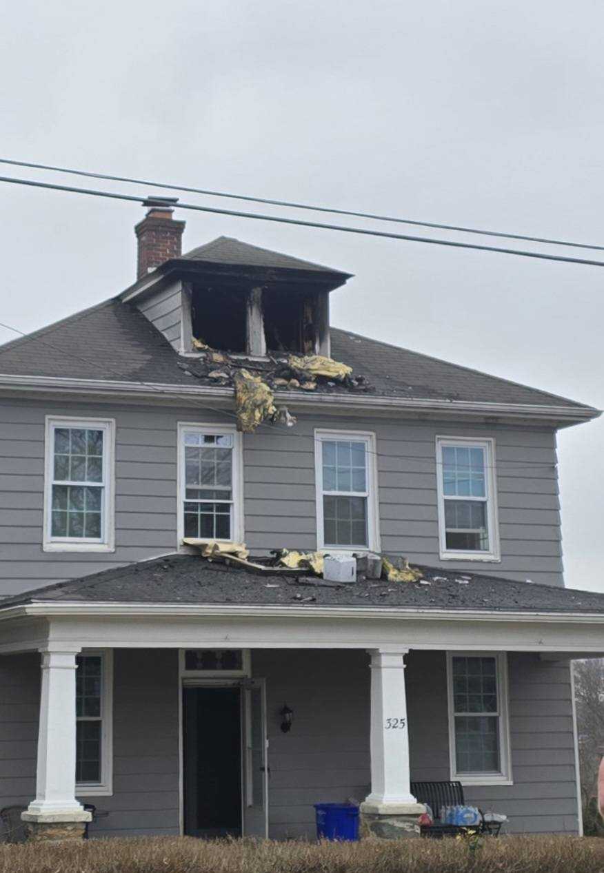 Attic catches fire at house
