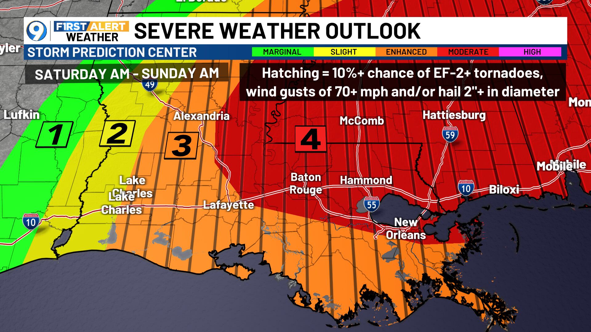 FIRST ALERT: Some storms today, significant severe weather threat Saturday
