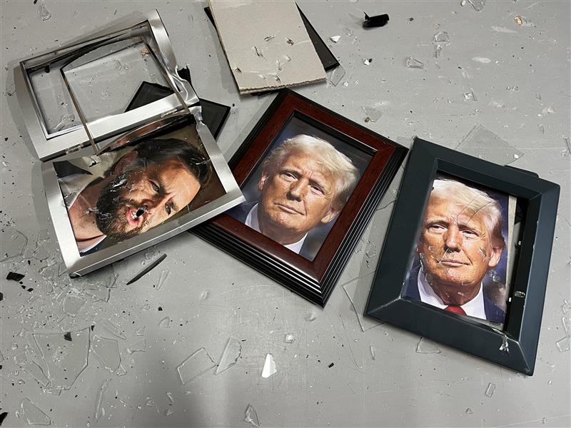 ‘Smash the tariffs’: Rage room in Halifax offers framed Donald Trump photos