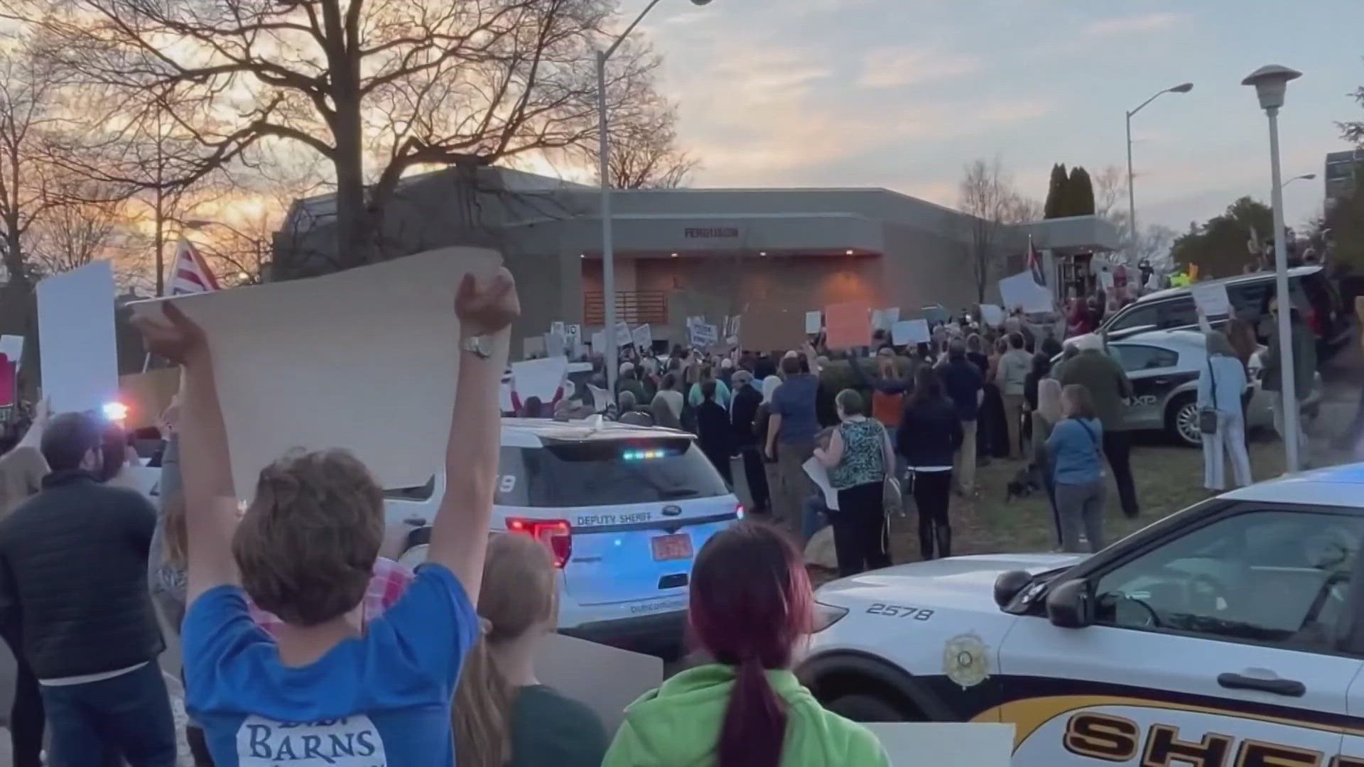 Protestors block NC representative's motorcade