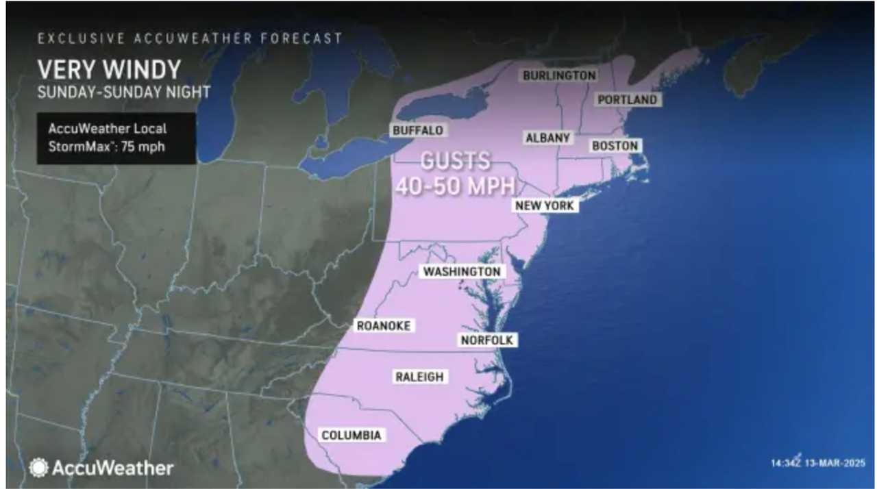 Potent Storm With 50 MPH Winds Nears East Coast: Here's Timing