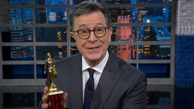 Stephen Colbert Accepts Award for Terrible Cybertruck Pun: 'What's This ...