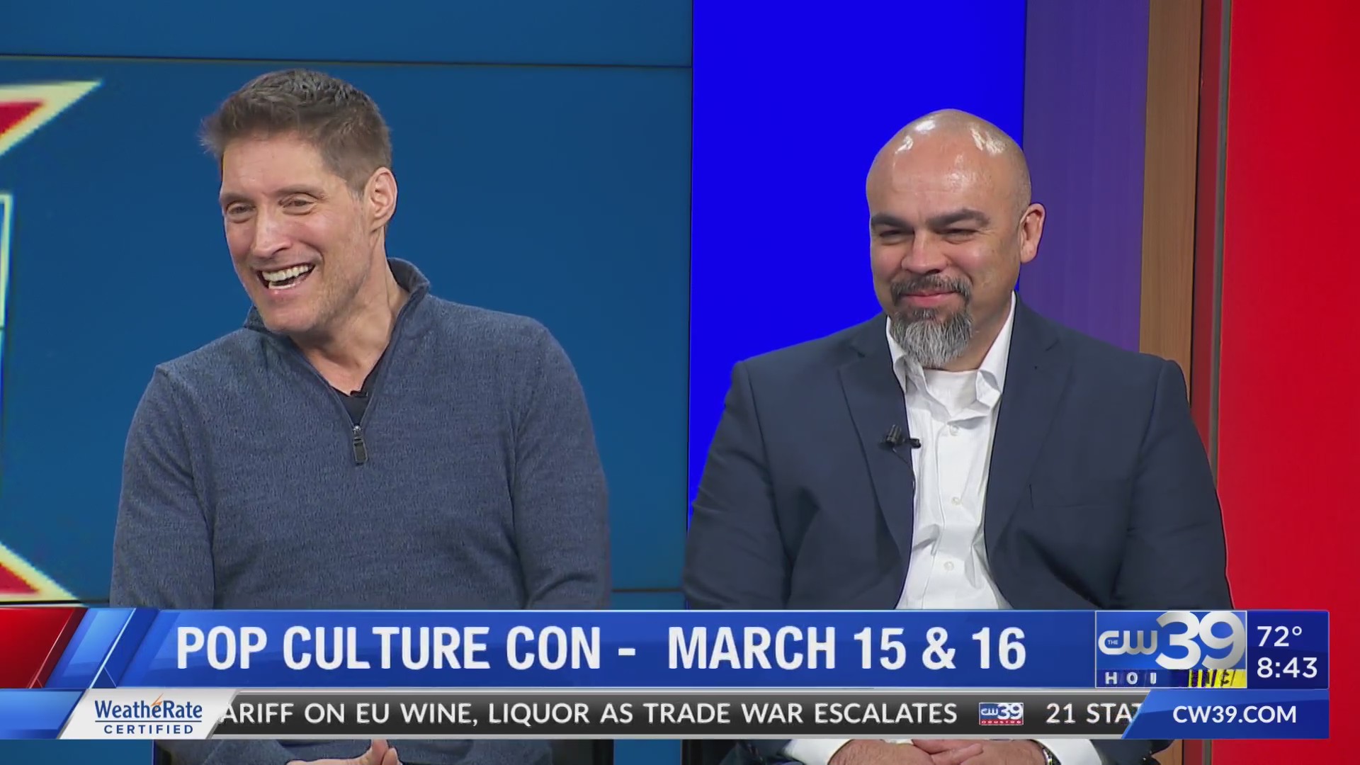 CW39 Sean Kanan and Edwin McMichael talk "Pop Culture Con" with Sharron ...