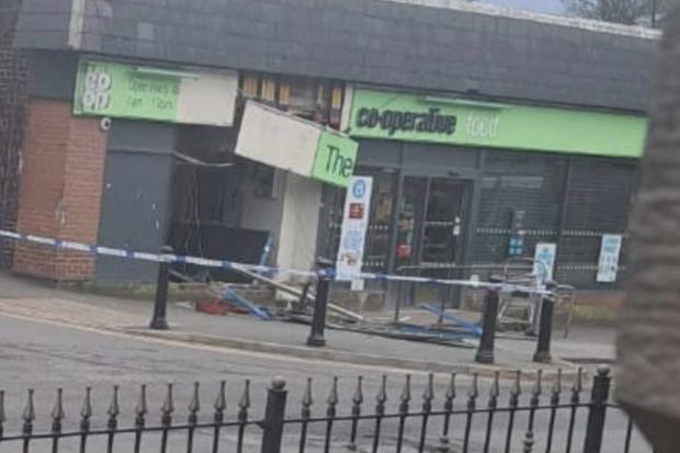 Cash machine stolen after JCB smashed into Co-op in dramatic ram-raid ...