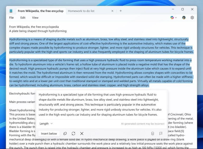 Bloco de Notas do Windows 11 ganha resumo de textos por IA e lista de ...