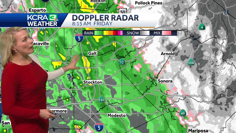 MAPS: Track Doppler radar and traffic for California rain and snow