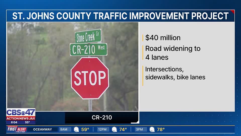 Traffic changes begin for St. Johns County road improvement project