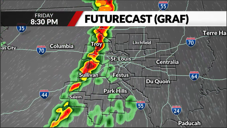 Storm timeline: When and where severe weather is expected near St. Louis