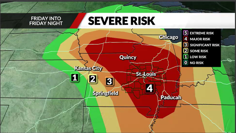 Storm timeline: When and where severe weather is expected near St. Louis