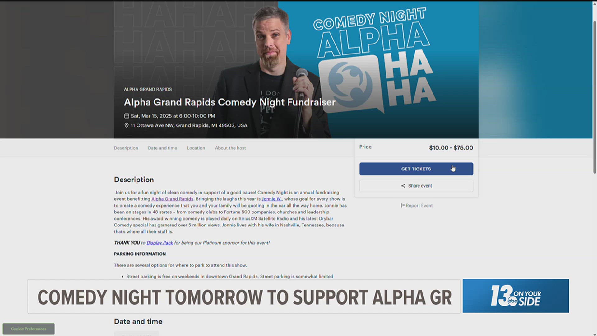 Alpha Grand Rapids Comedy Night hosts fundraiser on Saturday