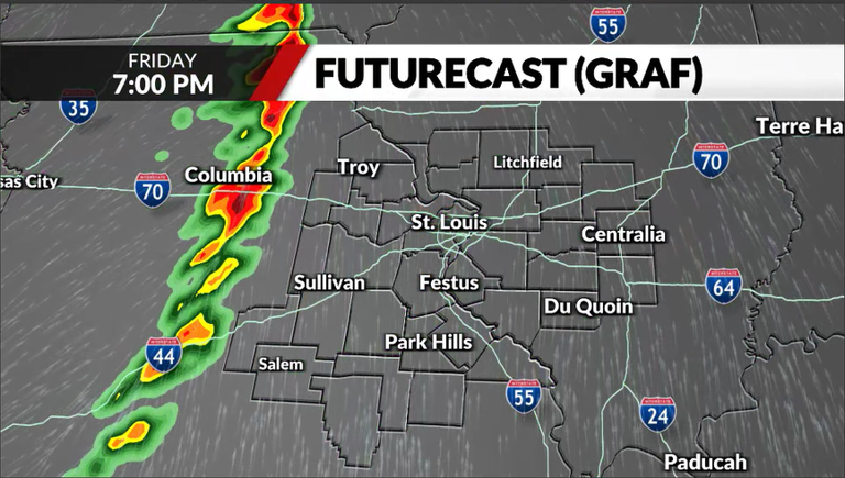 Storm timeline: When and where severe weather is expected near St. Louis