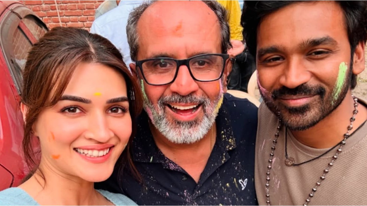 Dhanush turns Tere Ishk Mein sets into Holi celebration with Kriti Sanon and Anand L Rai; see PIC