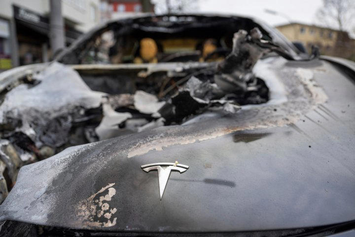 4 Teslas set ablaze in Germany, as protests against Musk’s company surge