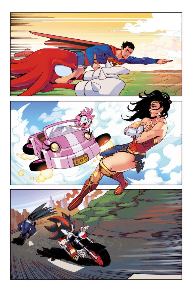 Justice League & Sonic the Hedgehog Collide in New DC Crossover Series