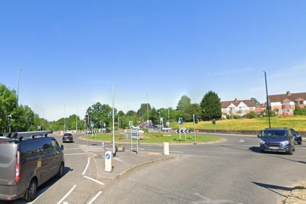 Crash causes traffic chaos near busy roundabout today