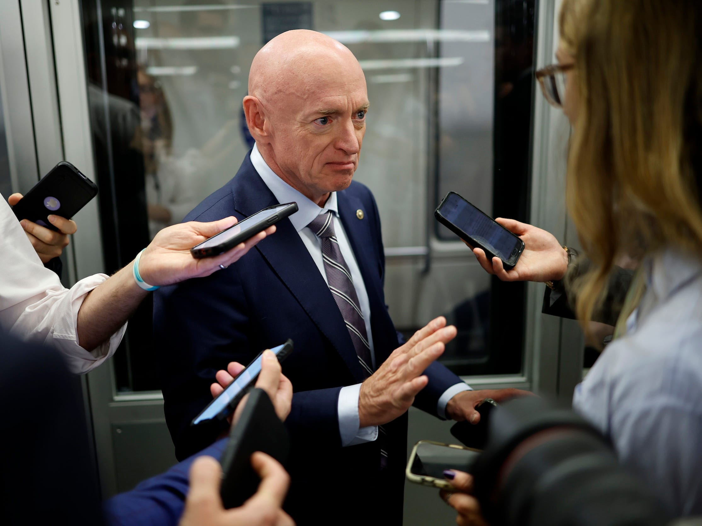 Ex-astronaut Mark Kelly debuted his Chevy SUV after dumping Tesla