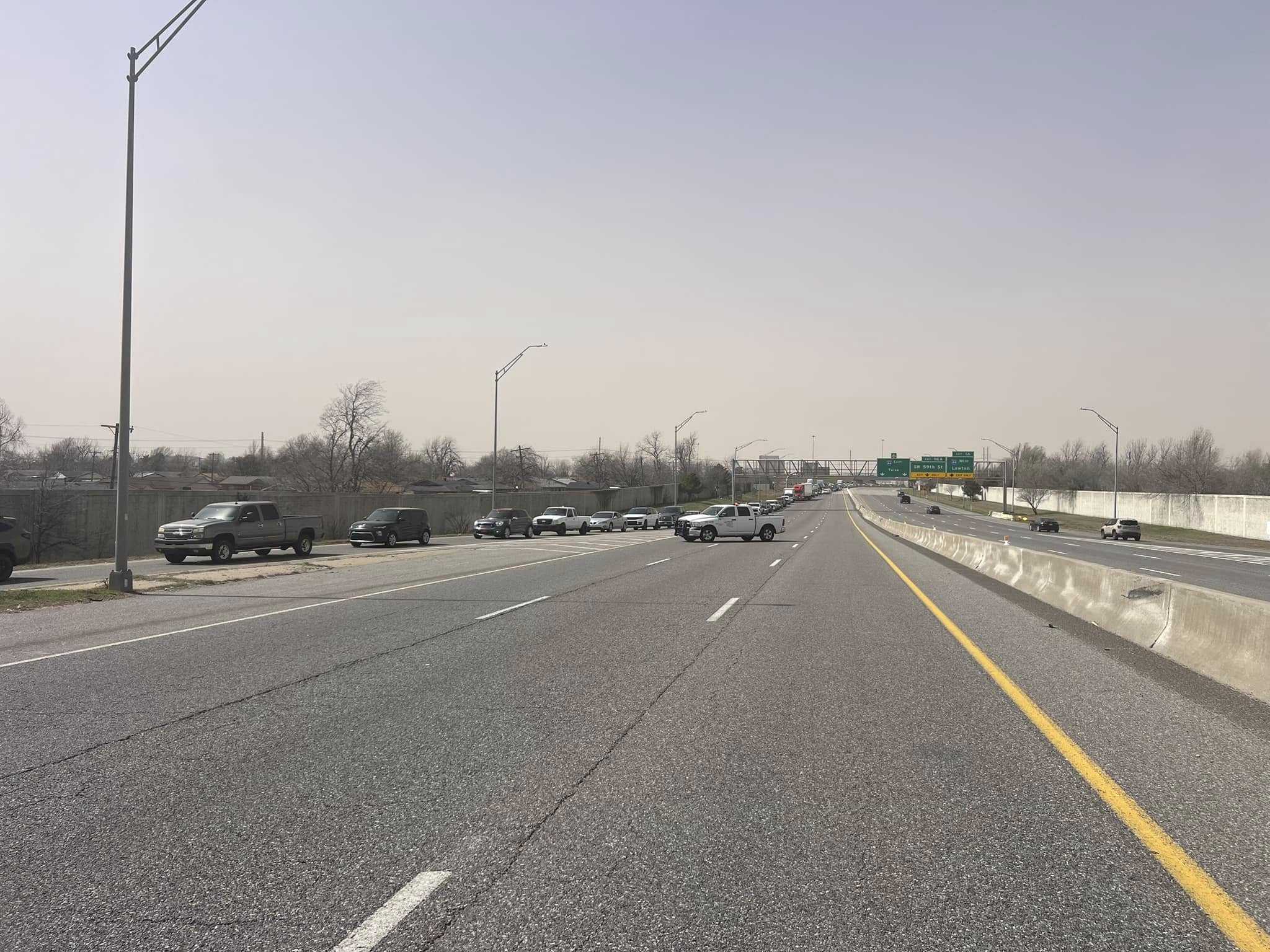 Westbound I-240 reopens in OKC after downed power lines cause closure