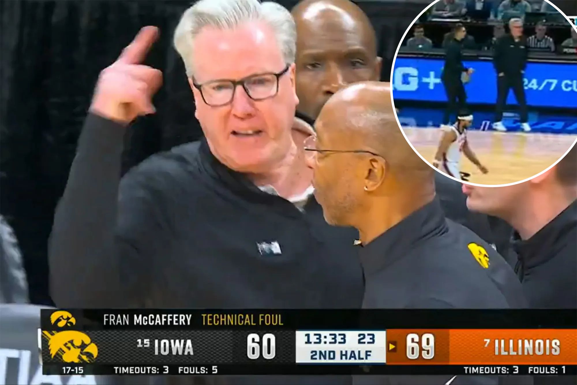 Iowa fires longtime coach Fran McCaffery — whose career ends with ejection