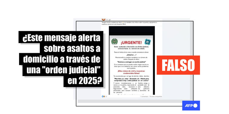Es falsa la cadena sobre asaltos a domicilio por medio de una “orden judicial”; circula desde 2010