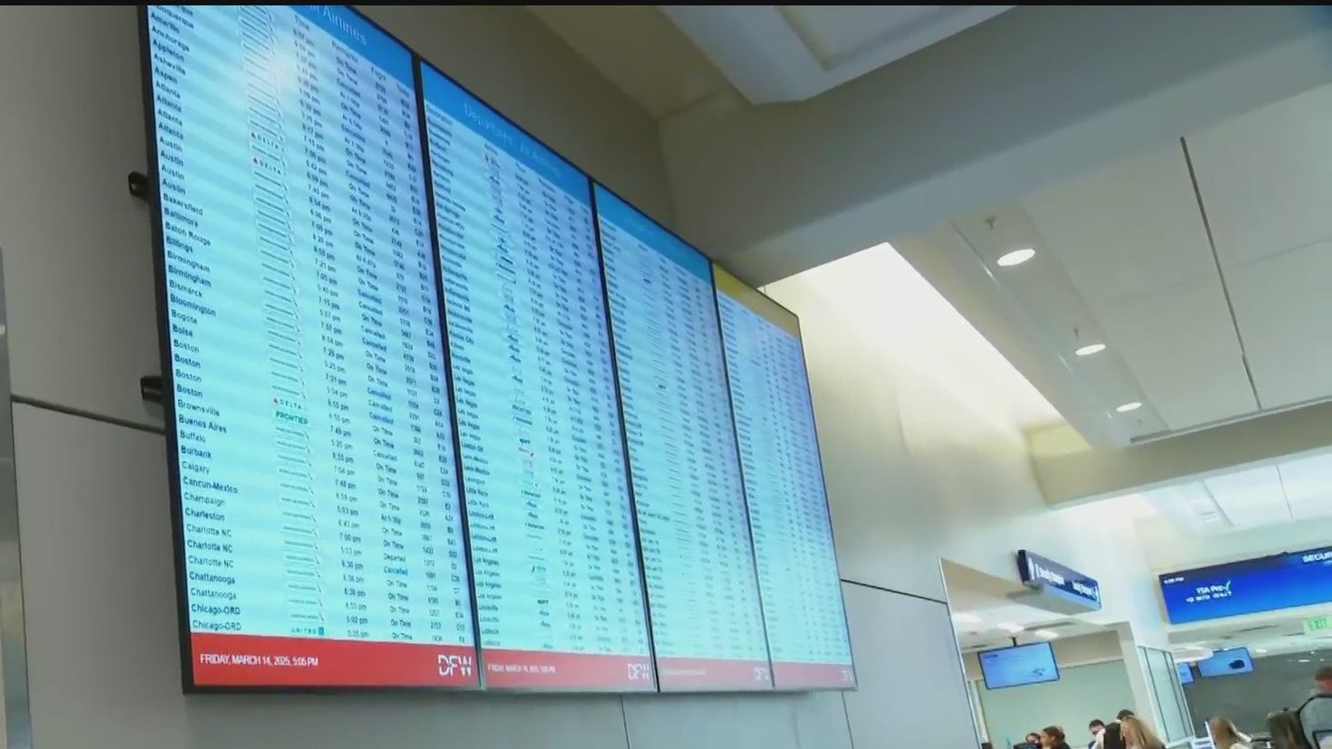 Strong winds cause major flight disruptions at DFW Airport during ...
