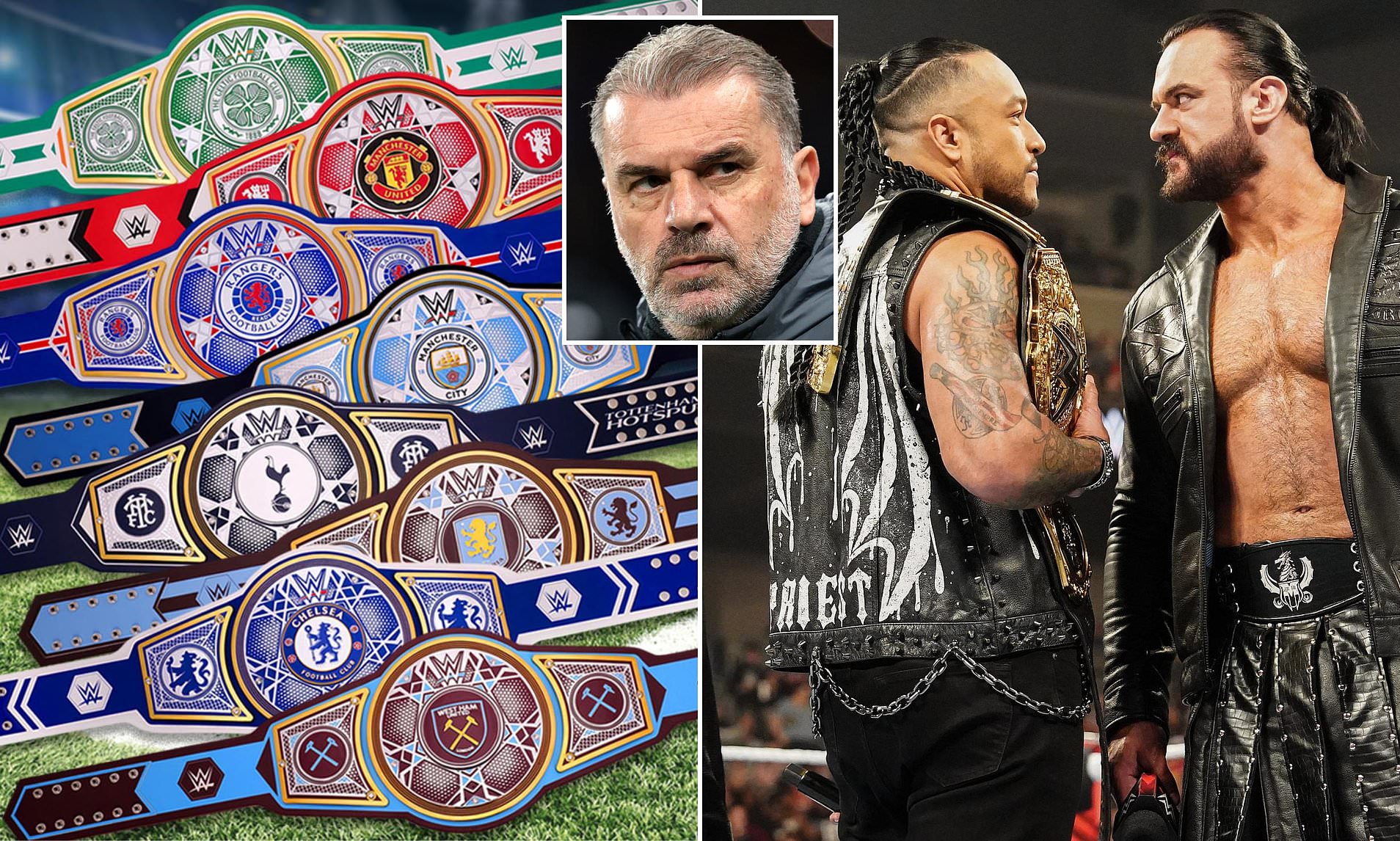 WWE star mocks Tottenham as the wrestling company launch custom title ...