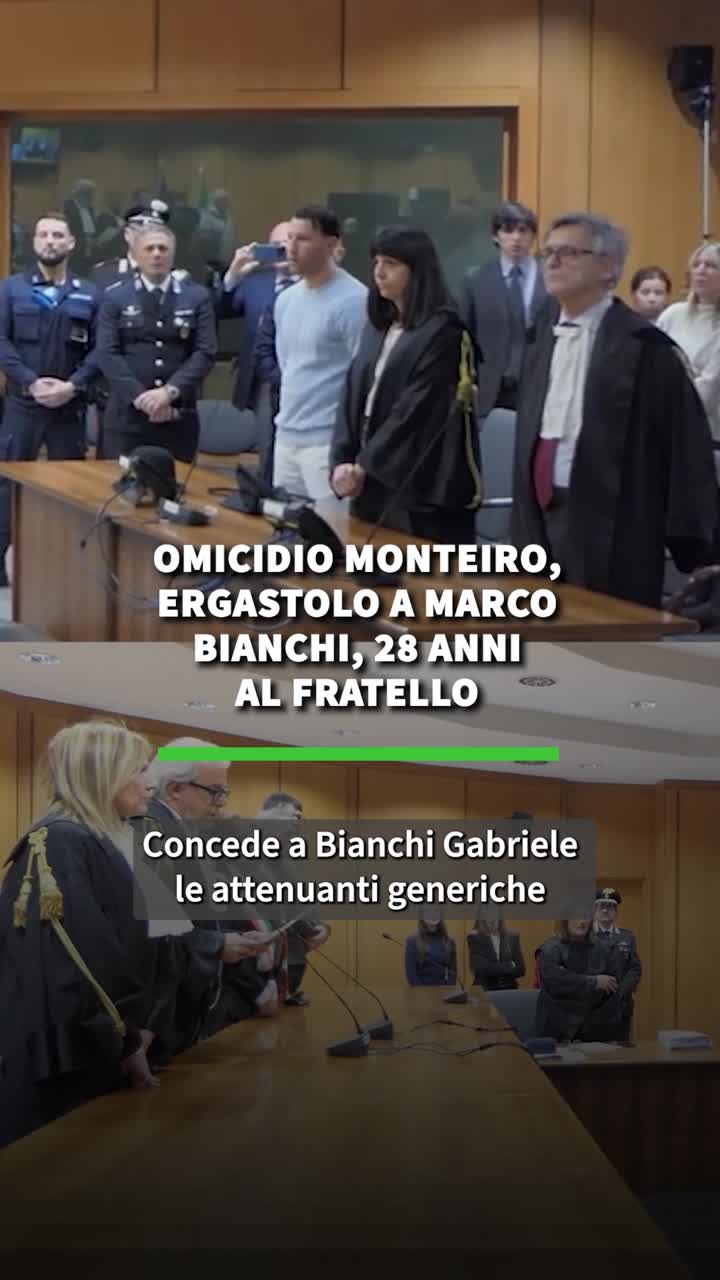 Omicidio Monteiro, ergastolo a Marco Bianchi e 28 anni al fratello