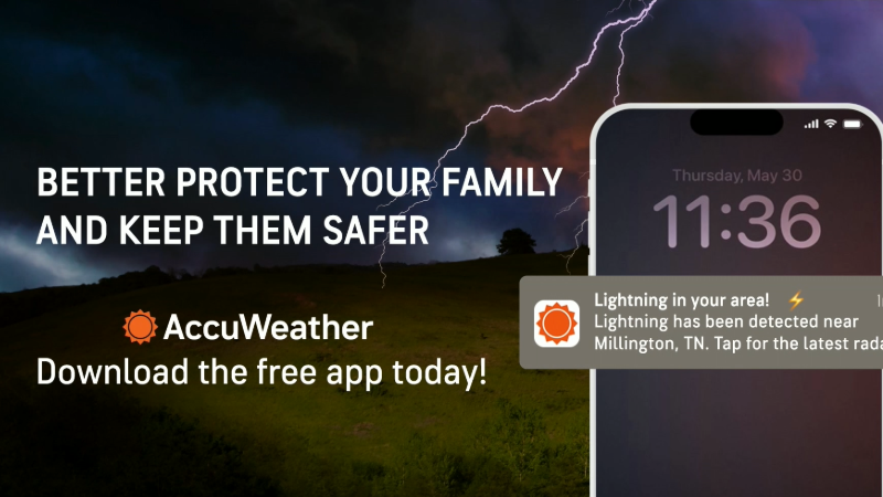 Activating lightning alerts in the AccuWeather app