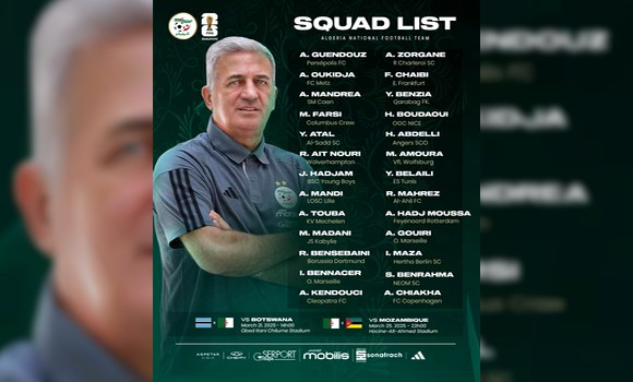 Mondial-2026 (Qualif's) Algérie: Petkovic dévoile une liste de 26 ...